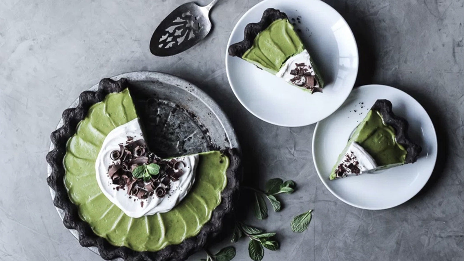Encha Matcha Mint Grasshopper Pie